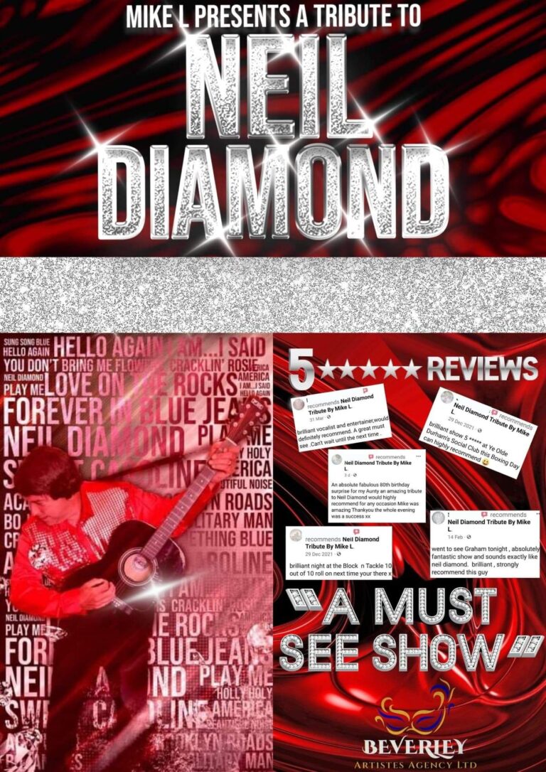 Mike-L as Neil Diamond – Beverley Artistes Agency Ltd – entertainment ...